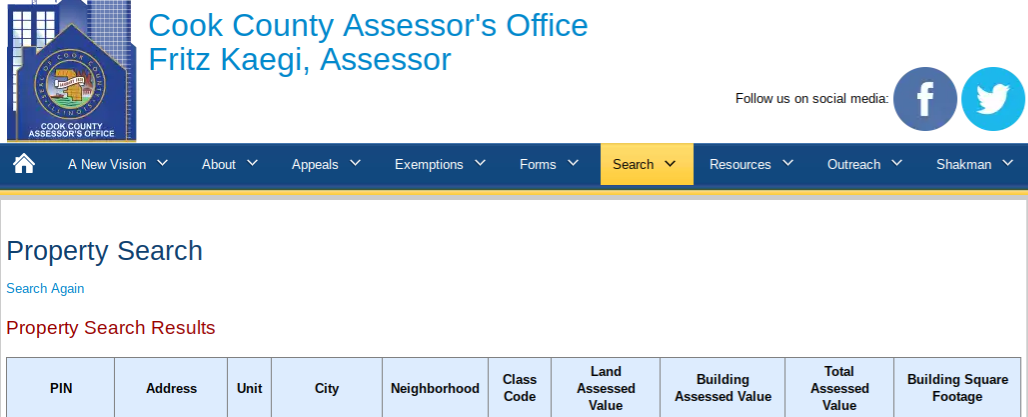Assessor's Website Improvements — Cook County Commissioner Kevin B ...